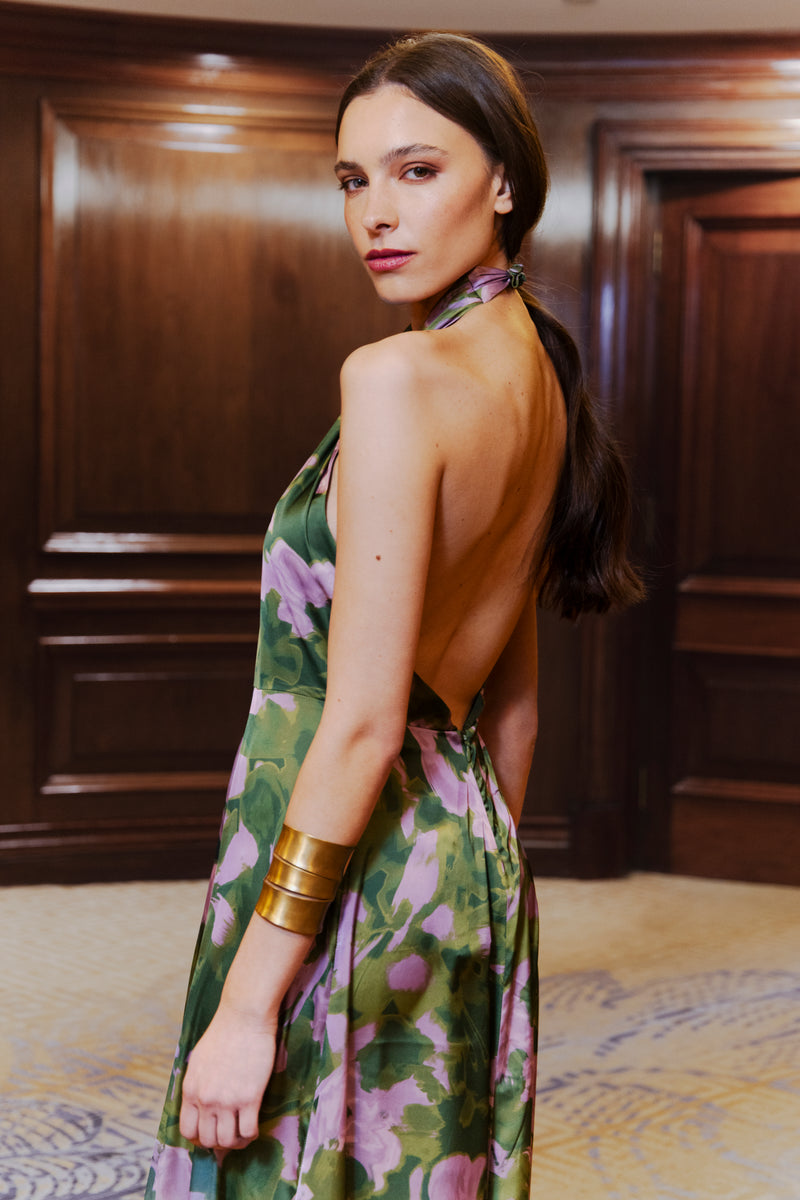Vestido Olivia Print Purple Green – It Velvet